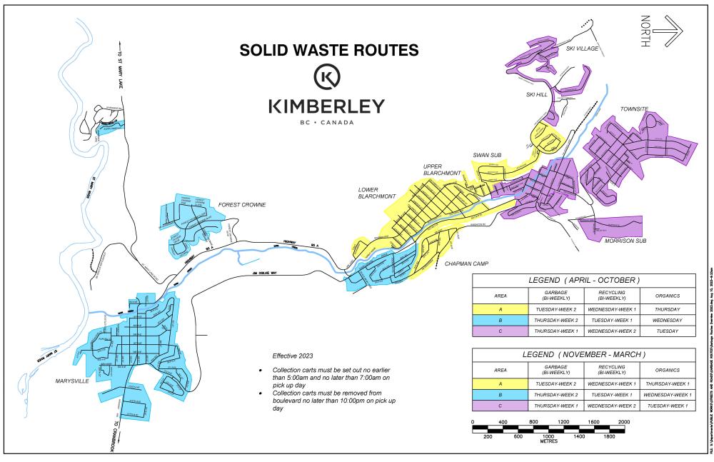 Curbside Waste Collection Schedules | City of Kimberley